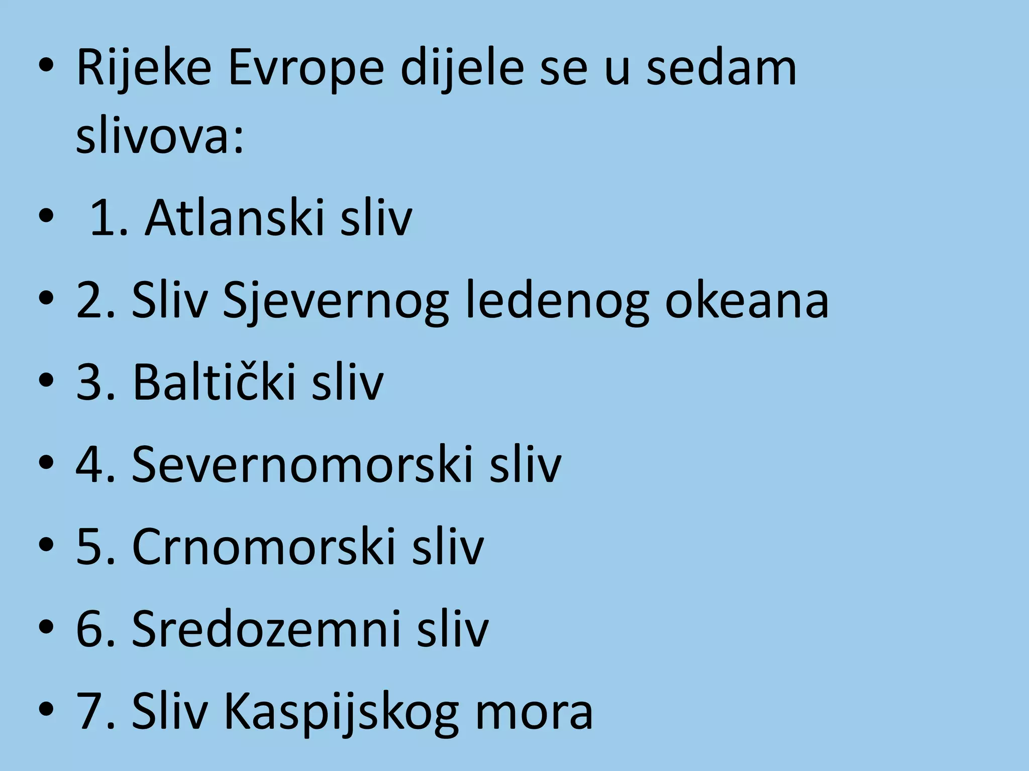 Rijeke i jezera Evrope | PPTX