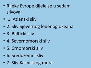 Rijeke i jezera Evrope | PPTX