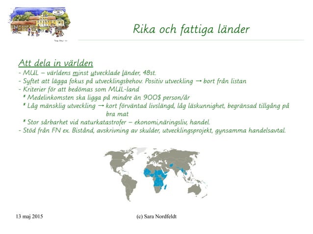 Geografi- Rika och fattiga länder | PPT