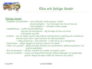Geografi- Rika och fattiga länder | PDF