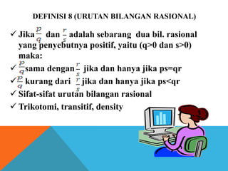 Rika puspitasari 1830206115 bilangan rasional | PPT