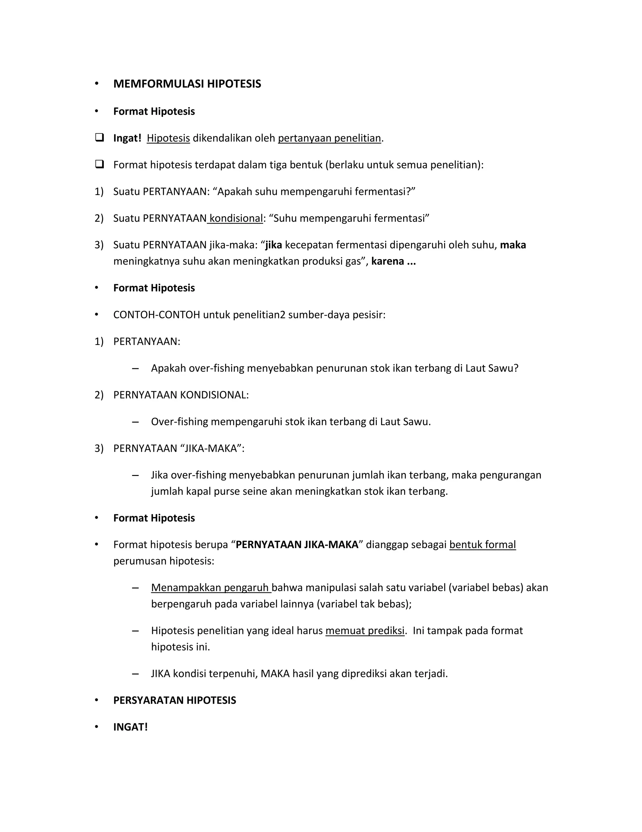 Riki 3 memformulasi hipotesis | DOCX
