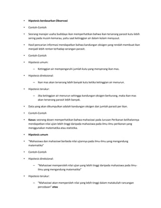 Riki 3 memformulasi hipotesis | DOCX
