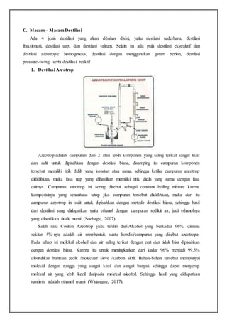 REKAYASA IDE DESTILASI AZEOTROP | DOCX