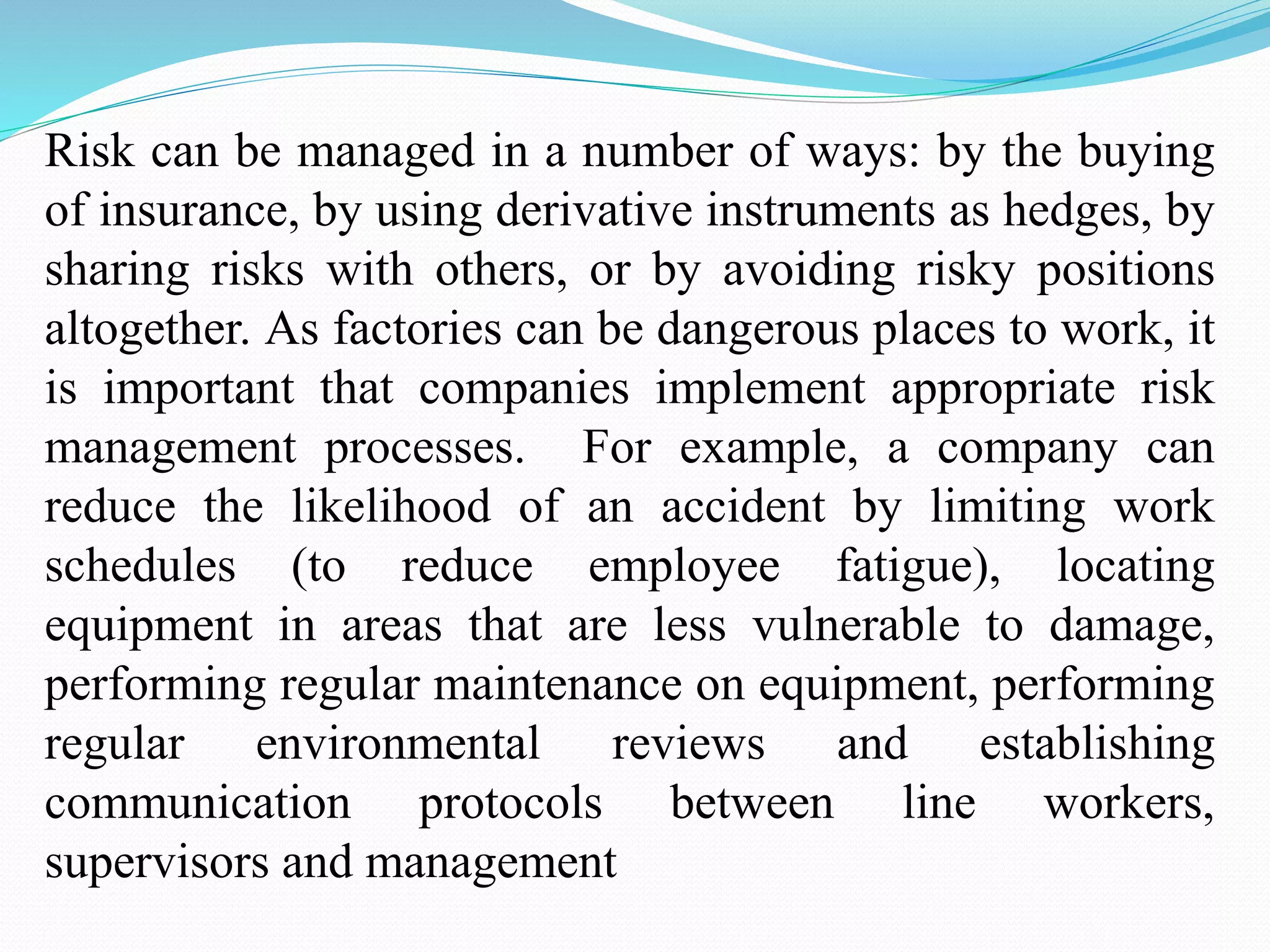 Risk management in finance | PPTX