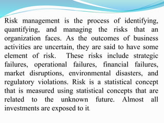 Risk management in finance | PPTX