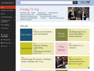 Riksdagen / Jessica Bodin - Nordic Intranet Summit 2015-05-25 | PPTX