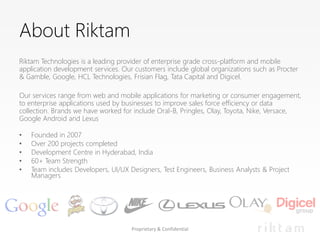 Riktam technologies company profile + portfolio | PPT