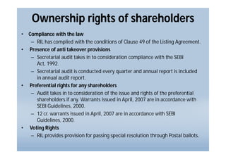 Ril Corporate Governance | PDF