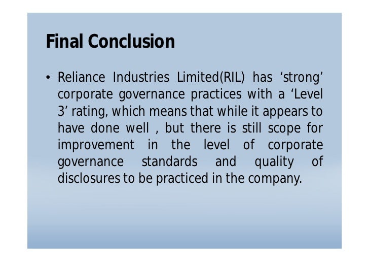 Ril Corporate Governance