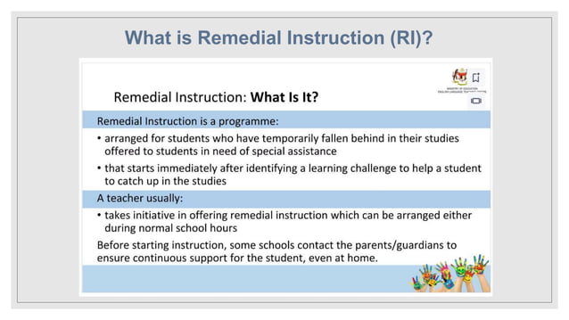 Remedial instruction year 4 IN HOUSE TRAINING | PPTX