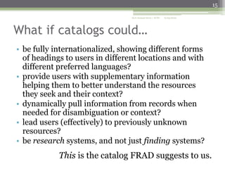 Implementing (Parts of) FRAD in a FRBR-based Discovery System | PPT
