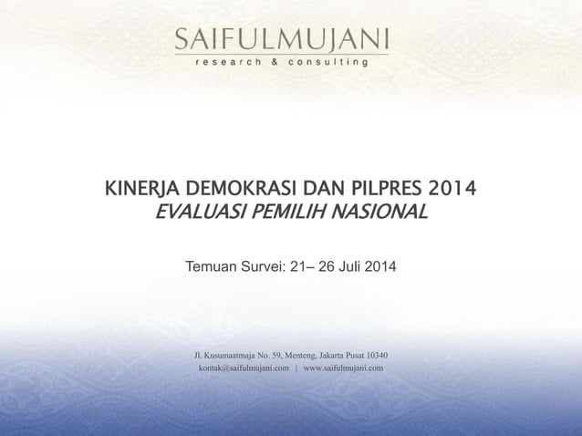 Rilis smrc juli 2014 post election | PDF