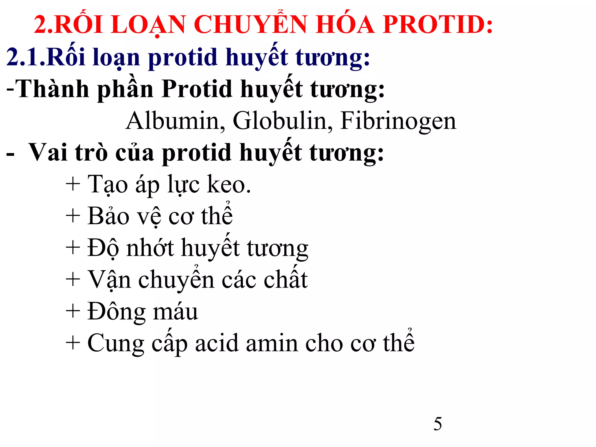 Rối loạn chuyển hóa protid | PPT