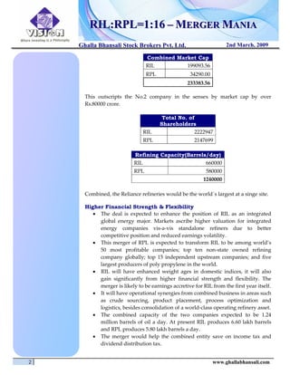 Ril rpl | PDF | Mergers and Acquisitions | Business Banking & Finance