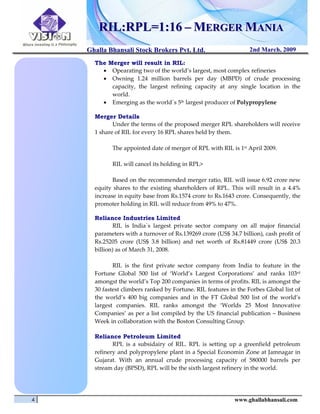 Ril rpl | PDF | Mergers and Acquisitions | Business Banking & Finance