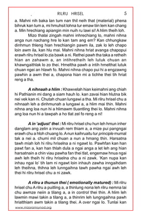 Rilru Hrisêl by Dr. Lalhrekima | PDF