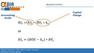 Basic Idea of Residual Income | PPTX
