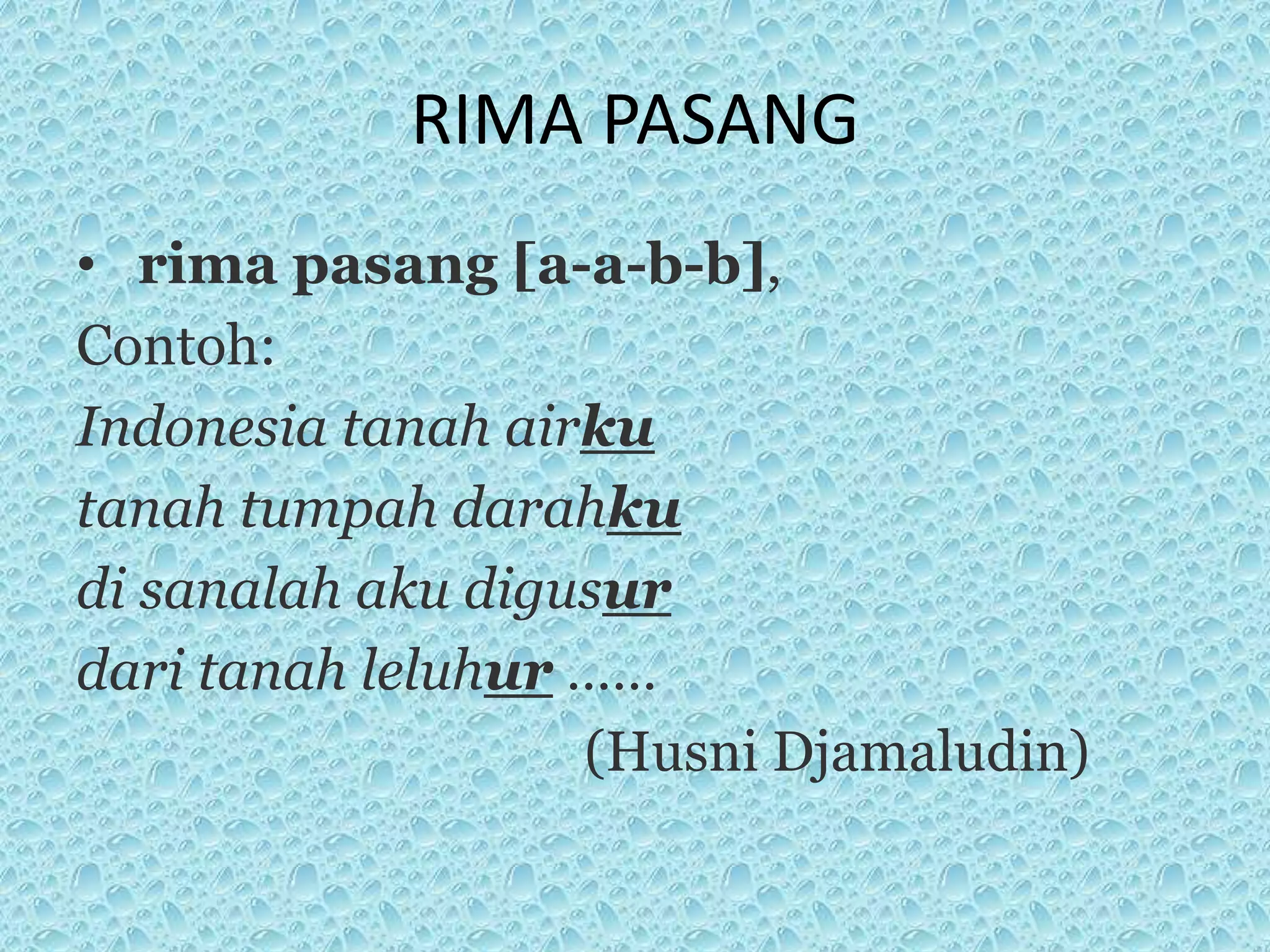 Rima dalam puisi | PPTX