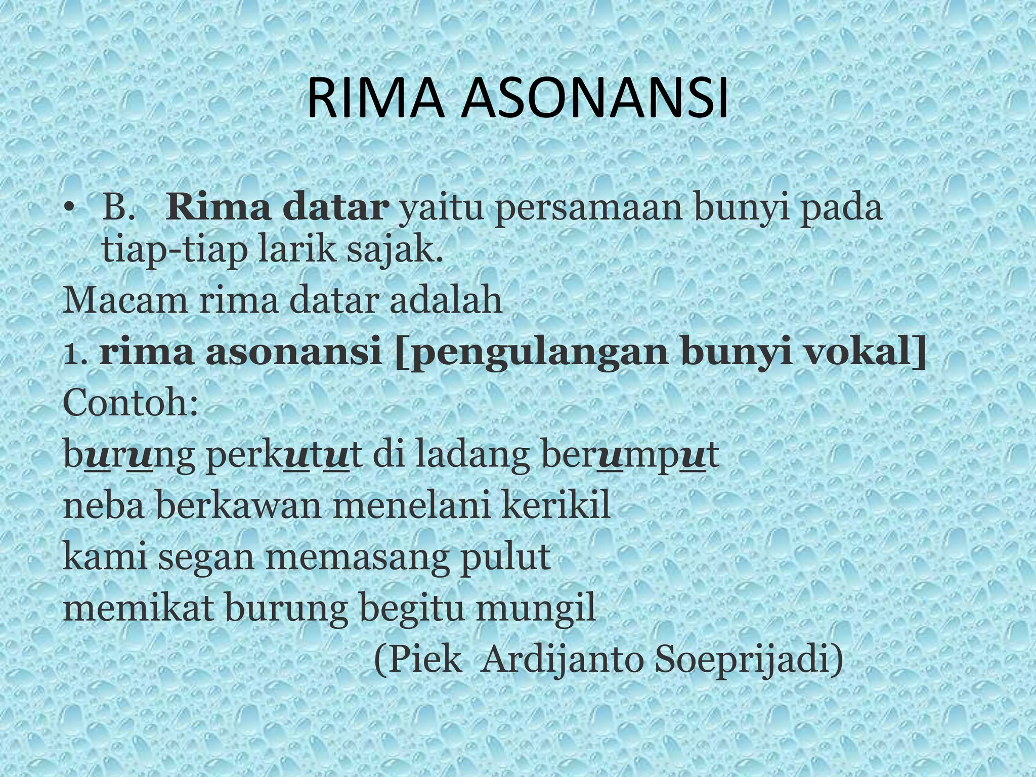 Rima dalam puisi | PPTX