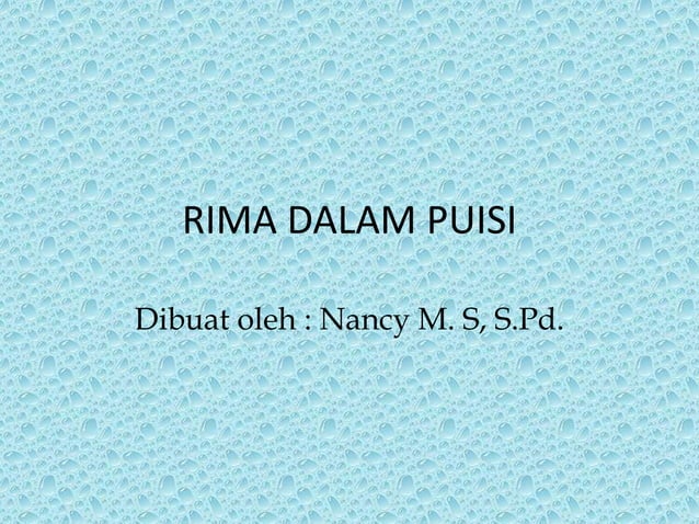 Rima dalam puisi | PPTX