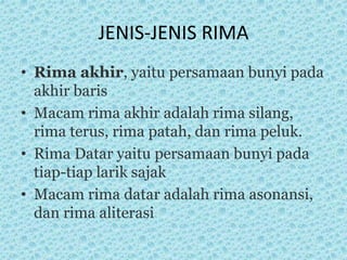 Rima dalam puisi | PPTX