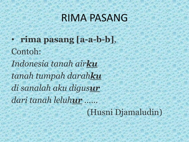 Rima dalam puisi | PPTX