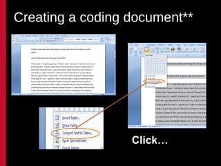 Working with Word for Qualitative Data Analysis | PPT