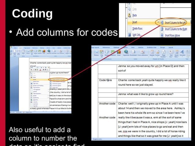 Working With Word For Qualitative Data Analysis Ppt