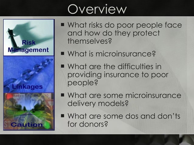 Case Presentation: Microfinance and Micro-insurance | PPT