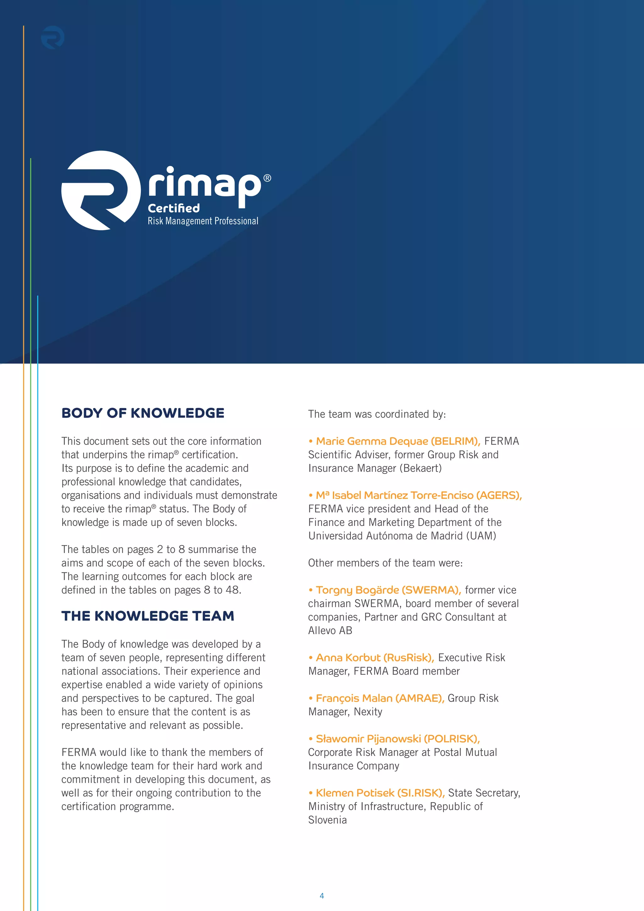 rimap Body of Knowledge | PDF