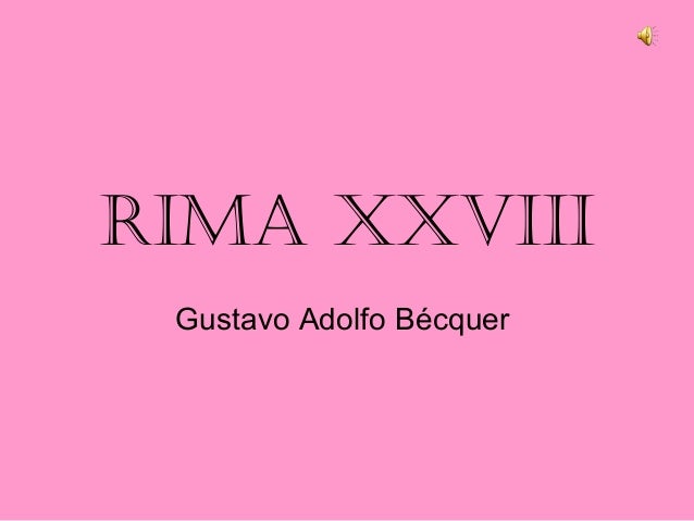 Rima XXIII becquer