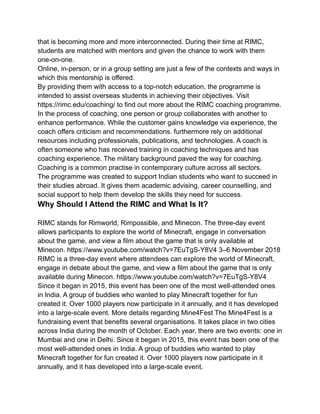 rimc coaching | PDF