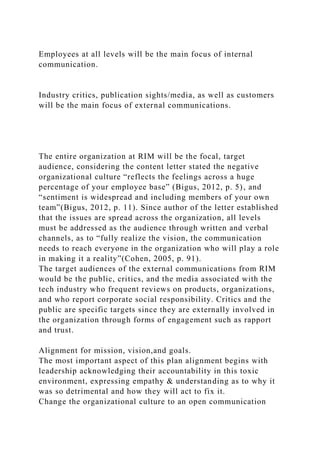 RIM Communication PlanMGT-550 Andrea Taylor Southern New H.docx | Web ...