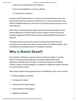 Rimini Street Impact on PeopleSoft- A Dead-End for Customers.pdf