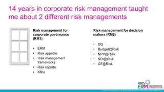 RIMS ERM 2018 presentation by Alex Sidorenko | PPTX