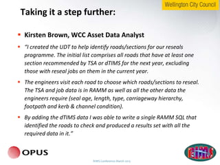 Putting dTIMS Outputs In Front of Asset Managers | PPT