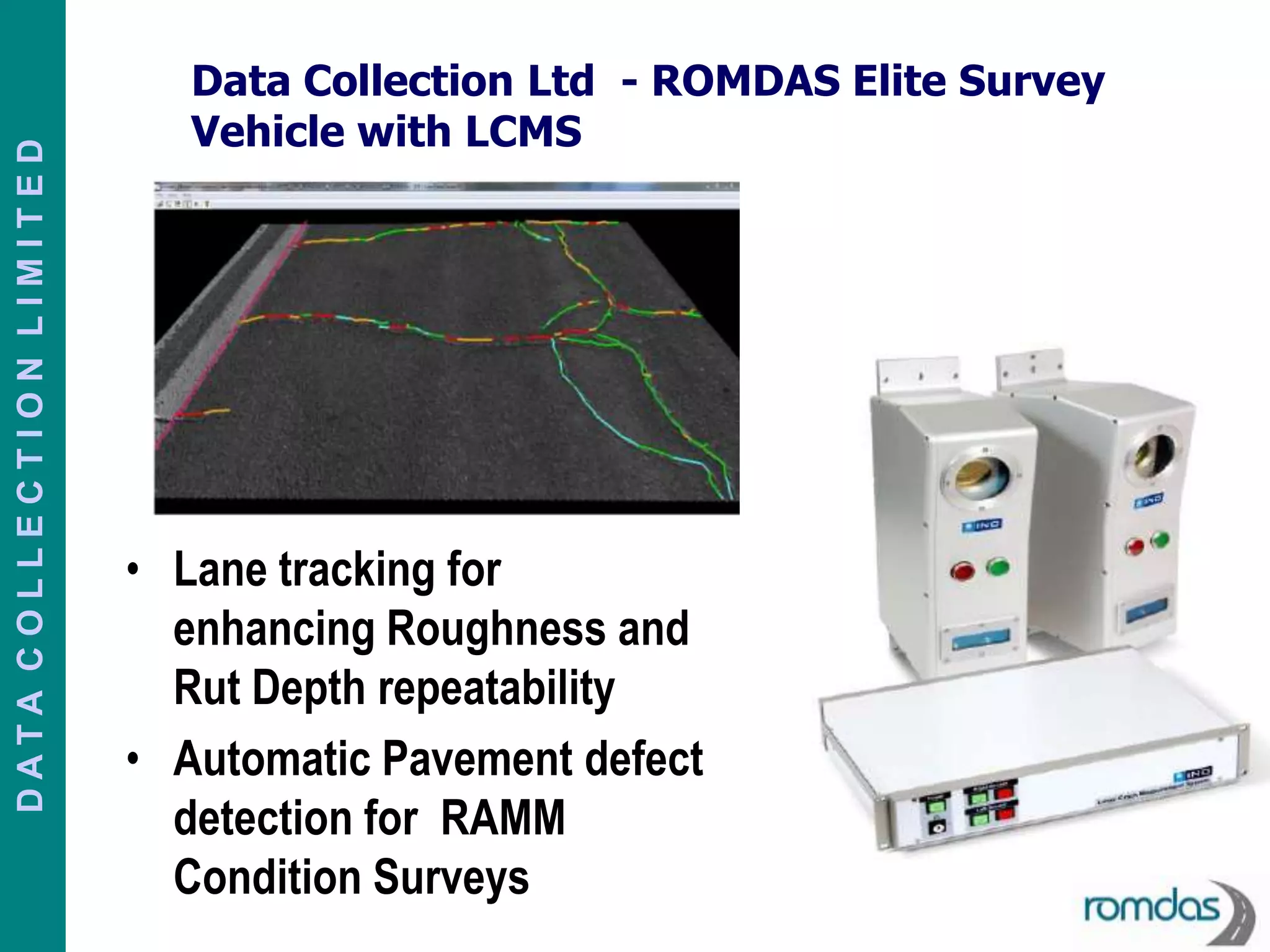 ROMDAS Elite Survey Vehicle with Laser Crack Measurement System | PPTX