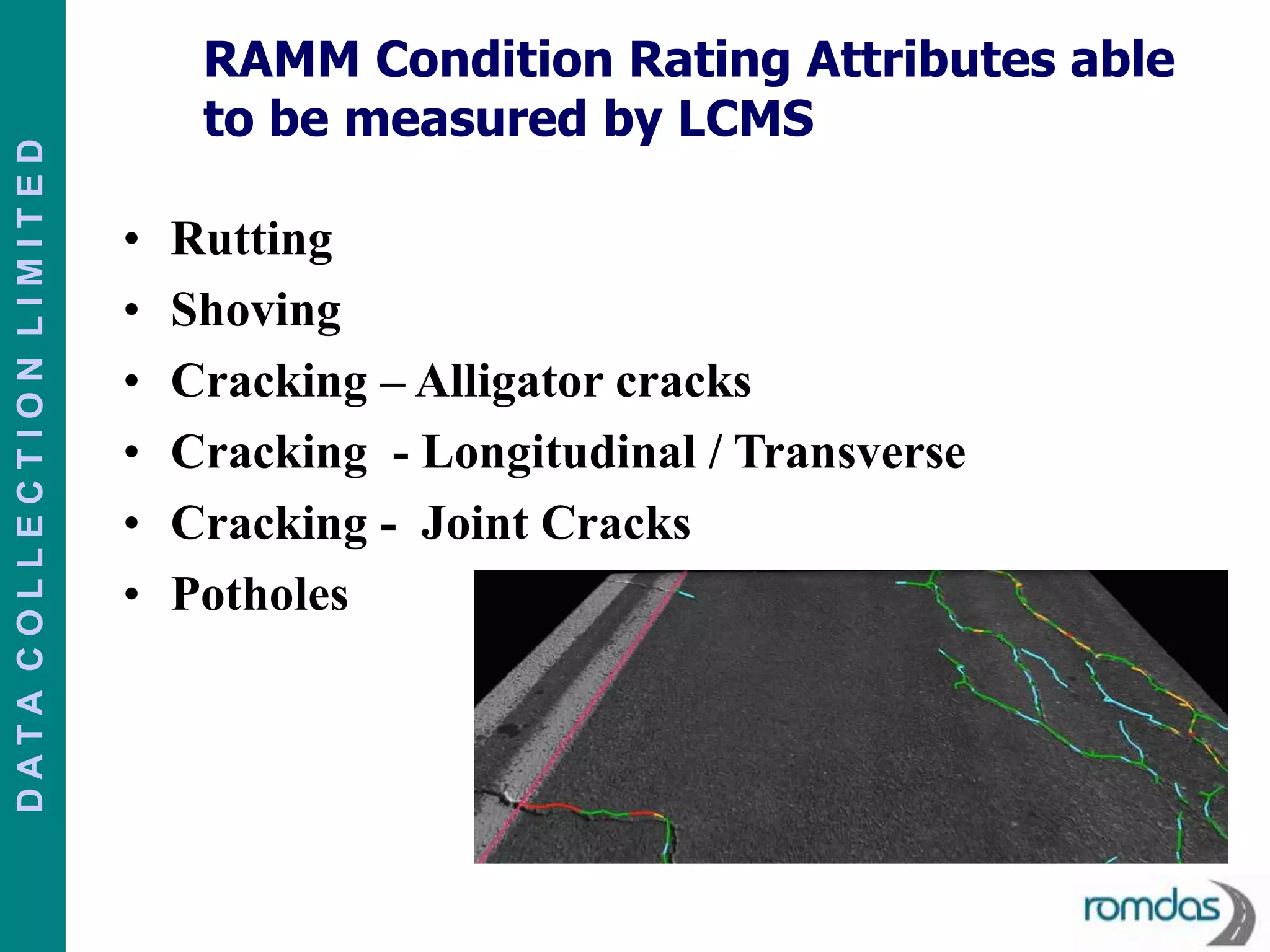 ROMDAS Elite Survey Vehicle with Laser Crack Measurement System | PPTX