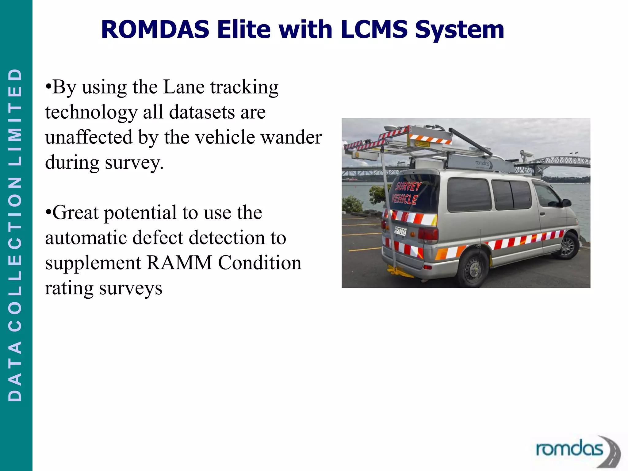 ROMDAS Elite Survey Vehicle with Laser Crack Measurement System | PPTX