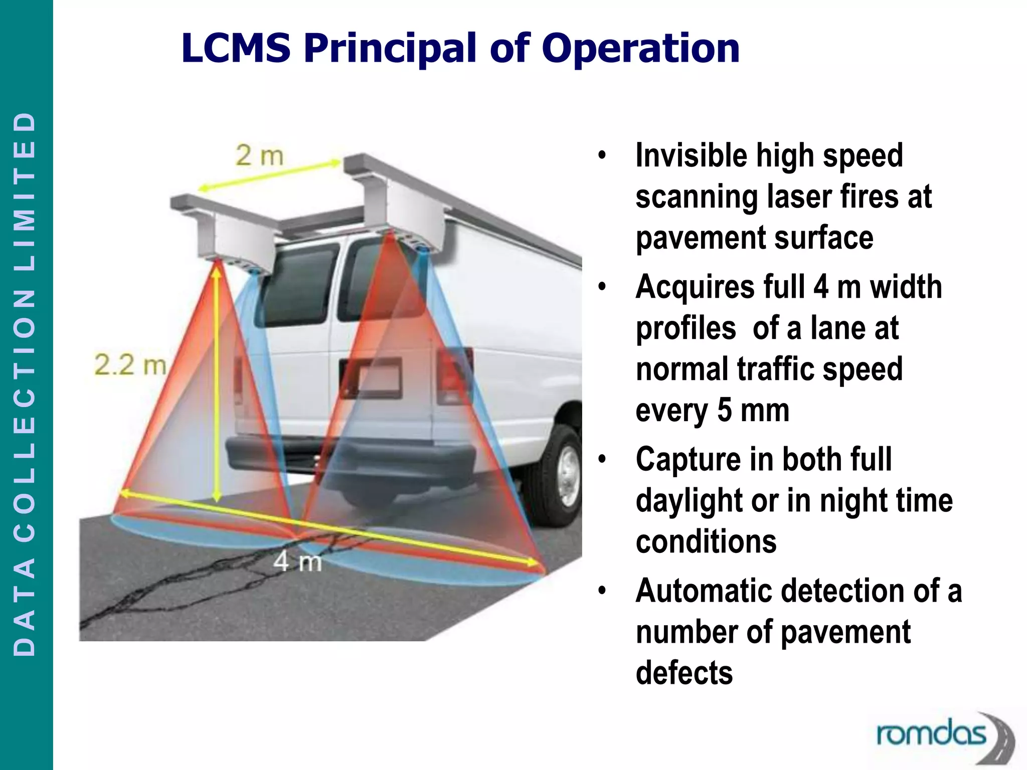 ROMDAS Elite Survey Vehicle with Laser Crack Measurement System | PPTX