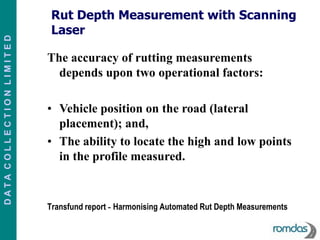 ROMDAS Elite Survey Vehicle with Laser Crack Measurement System | PPTX