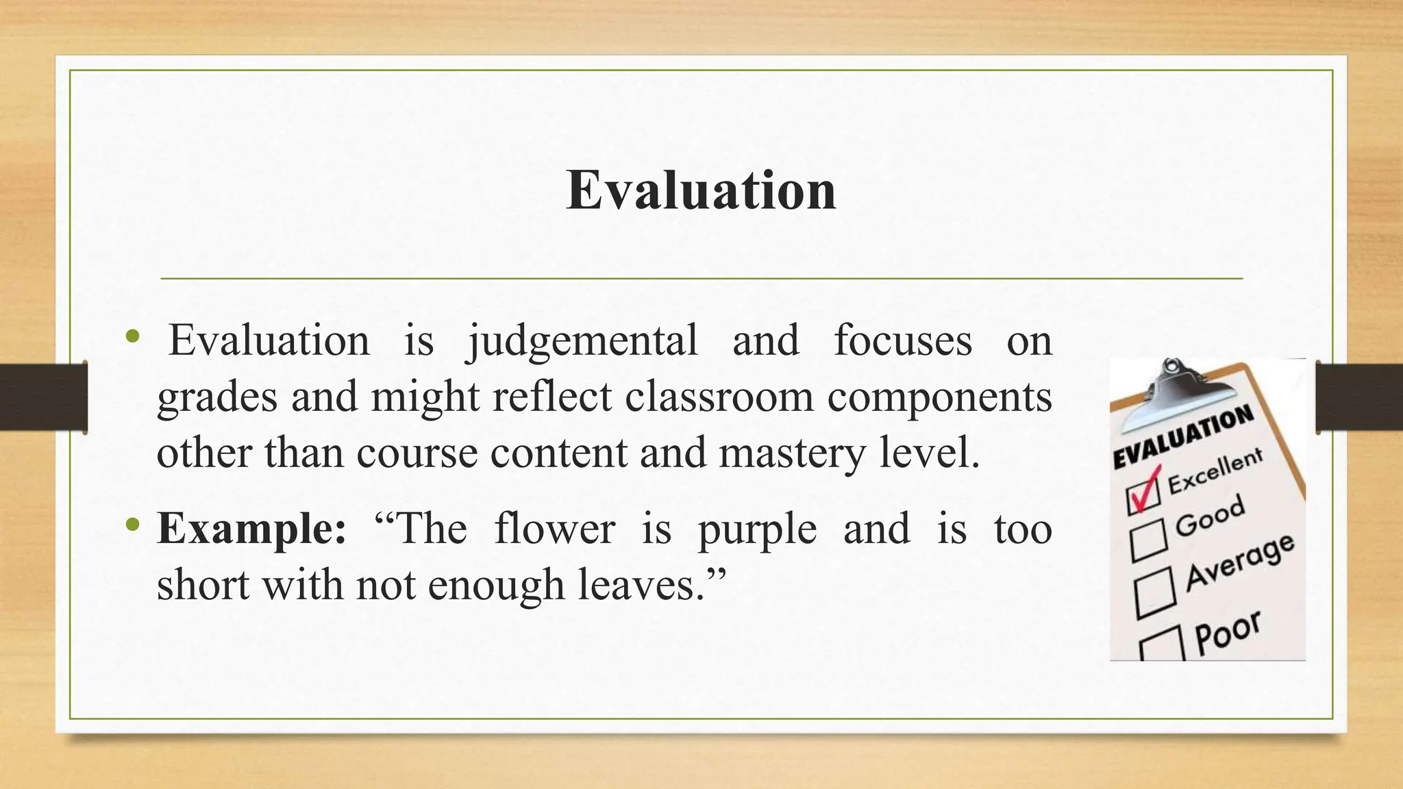 Difference Between Assessment And Evaluation Pptx