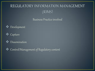 RIMS and its significance for IDMP | PPTX