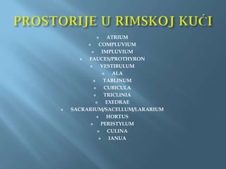 Rimska kuća(Domus) | PPTX