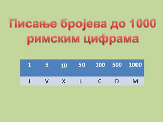 Rimski brojevi - Matematika