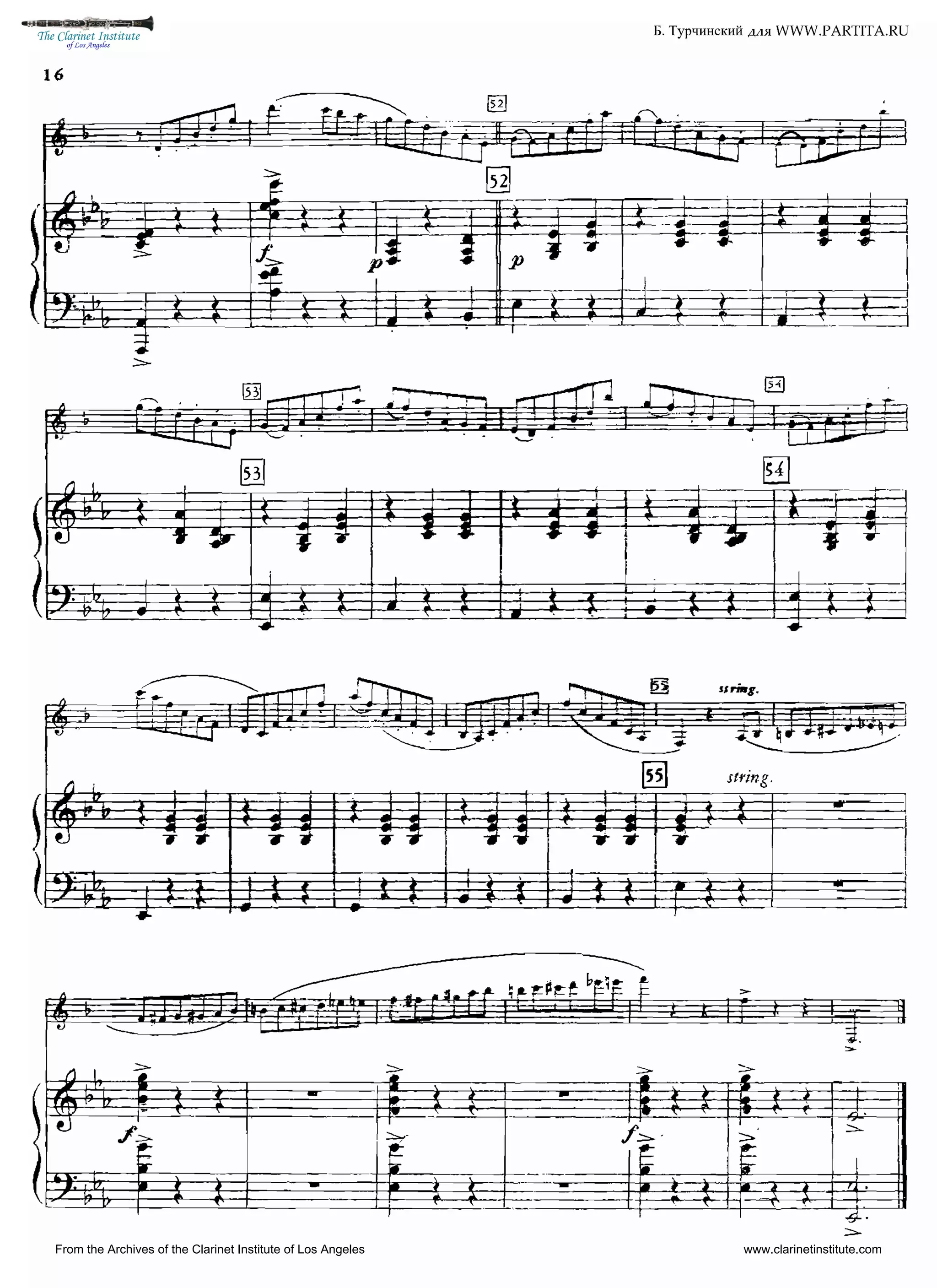 Rimsky korsakov nikolai clarinet concerto (piano) | PDF