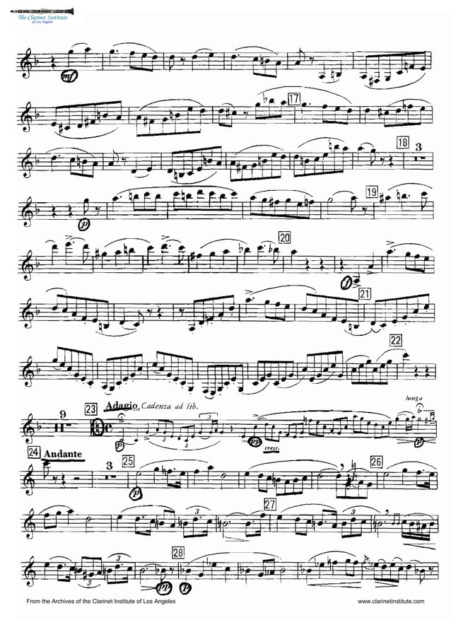 Rimsky korsakov nikolai clarinet concerto (piano) | PDF