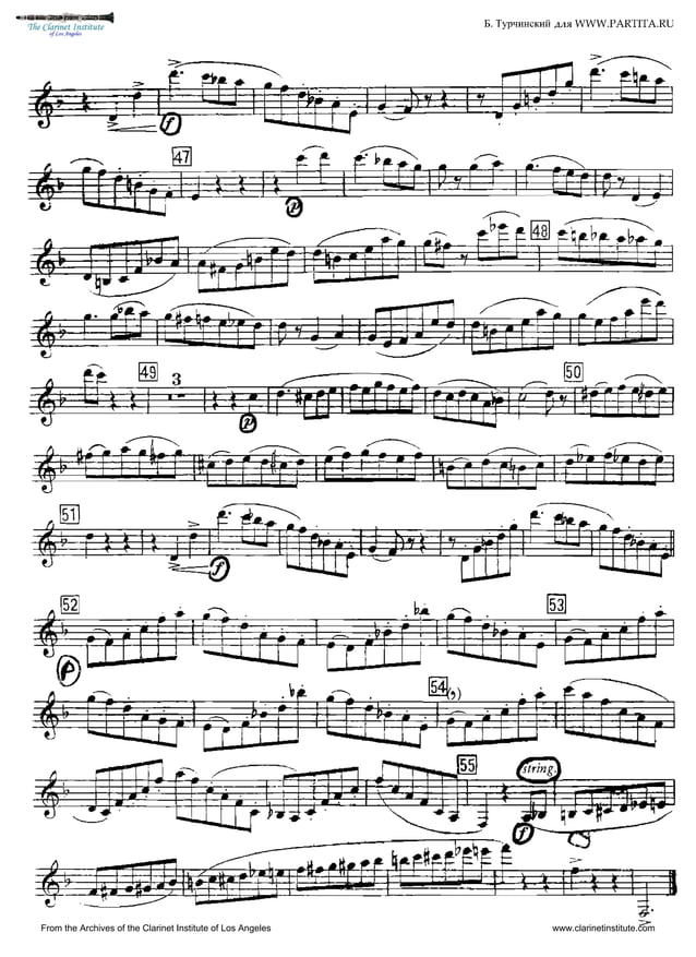 Rimsky korsakov nikolai clarinet concerto (piano) | PDF