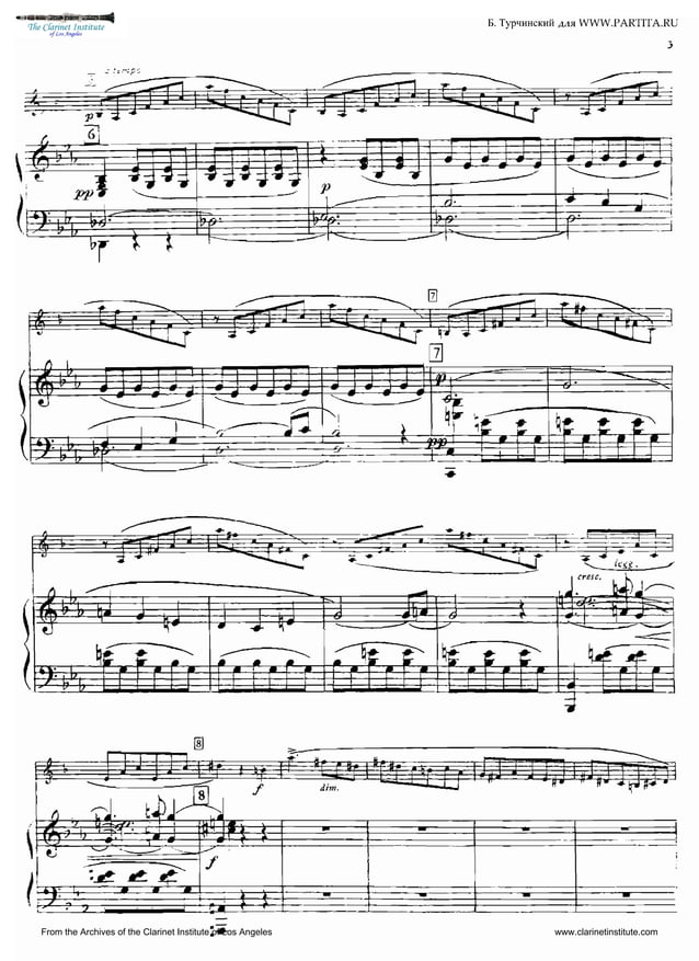 Rimsky korsakov nikolai clarinet concerto (piano) | PDF